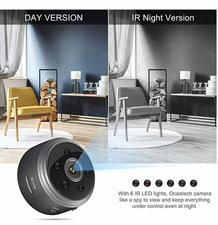Wireless round wifi spy camera, Furniture & Home Living, Security ...