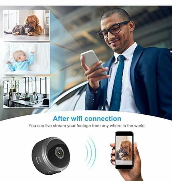 Wireless round wifi spy camera, Furniture & Home Living, Security ...