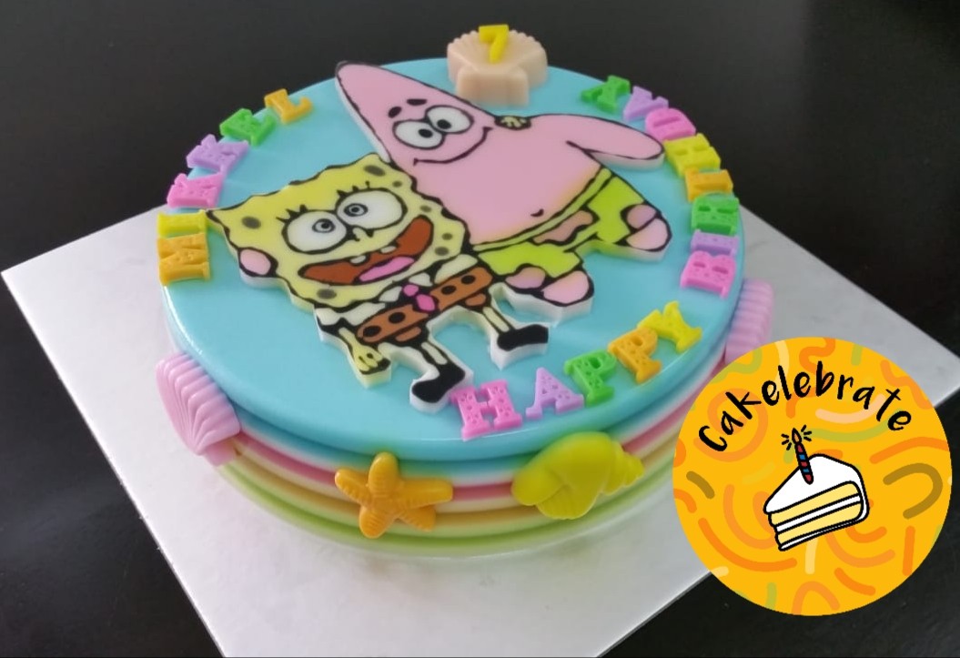 2d 7" Spongebob Jelly Birthday Cake, Food & Drinks, Homemade Bakes on ...