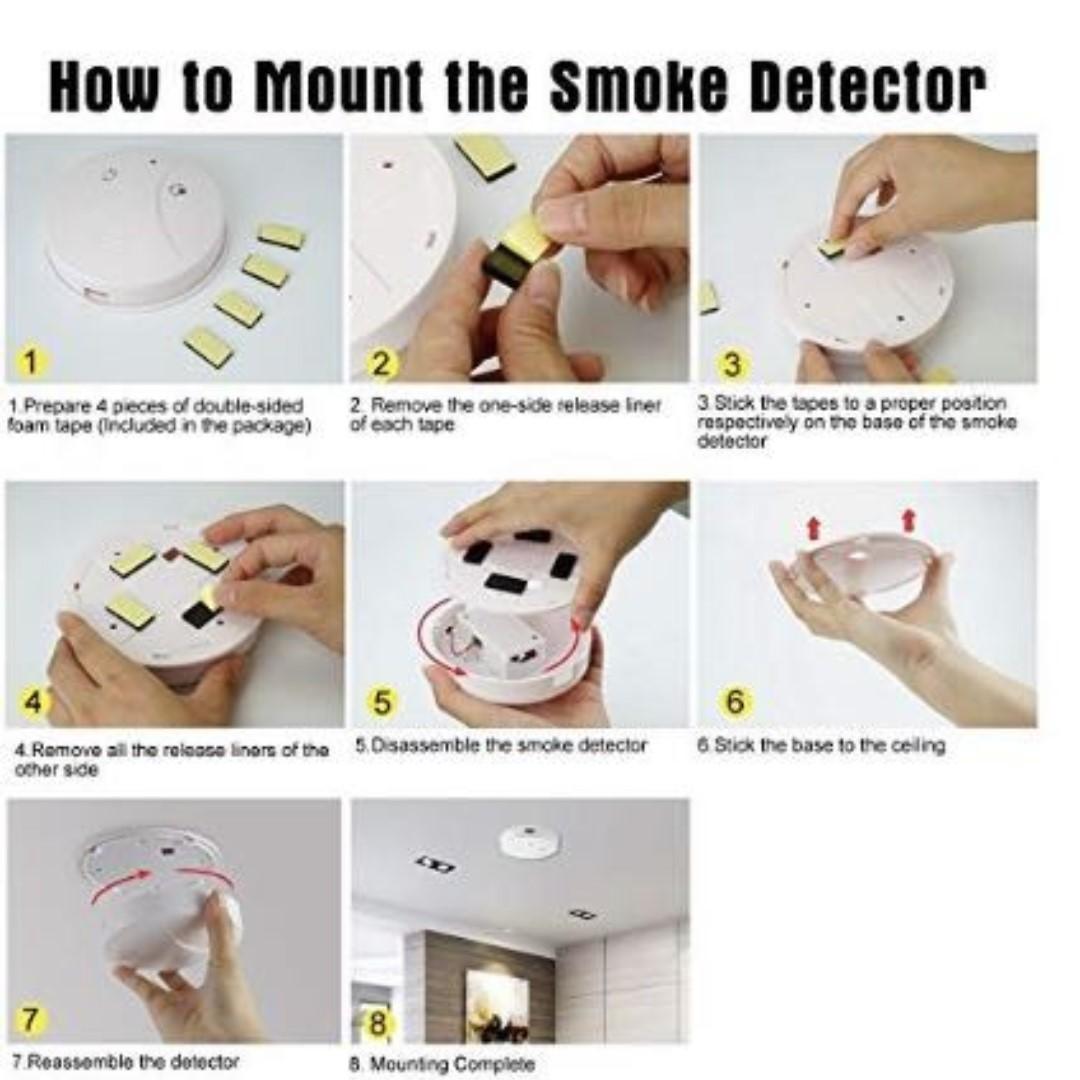 (E1167) TEKMAGIC 1920x1080P HD Indoor Hidden Camera Smoke Detector ...