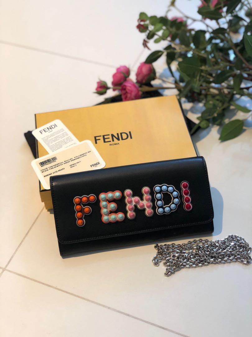 FENDI Wallet On Chain, Luxury, Bags & Wallets on Carousell