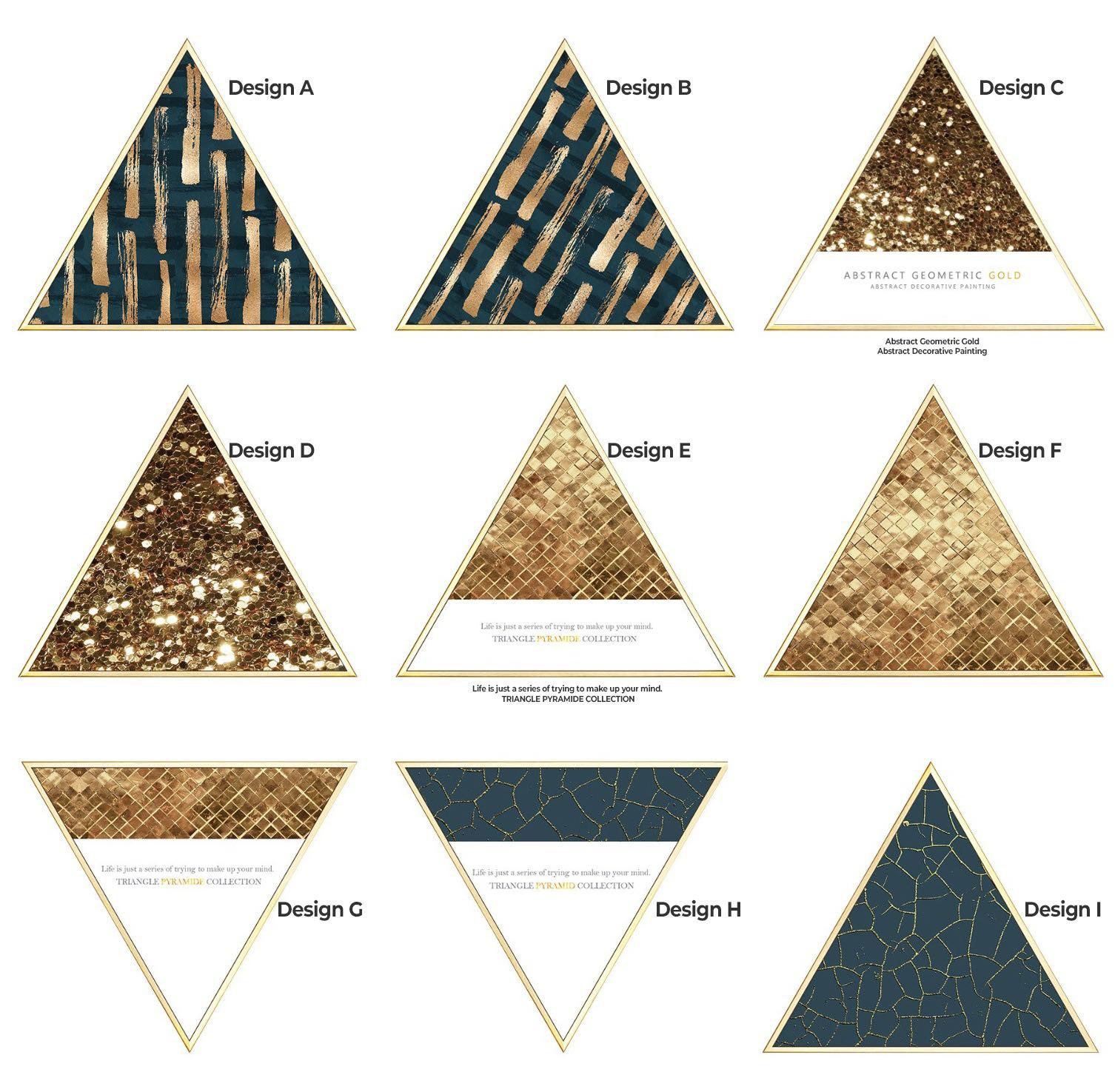 Nordic Modern Minimalist Abstract Triangle Wall Art/Painting, Hobbies ...