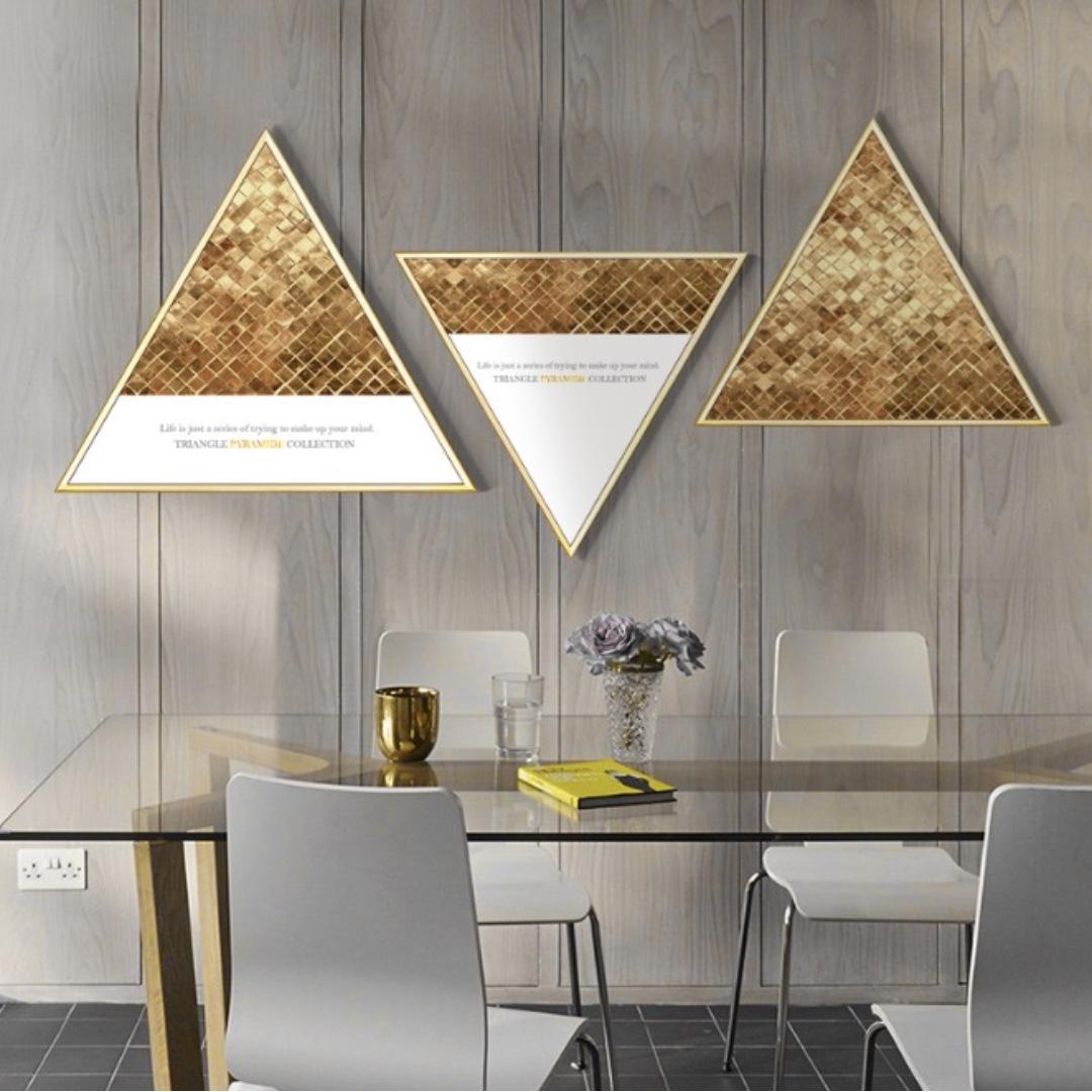 Nordic Modern Minimalist Abstract Triangle Wall Art/Painting, Hobbies ...