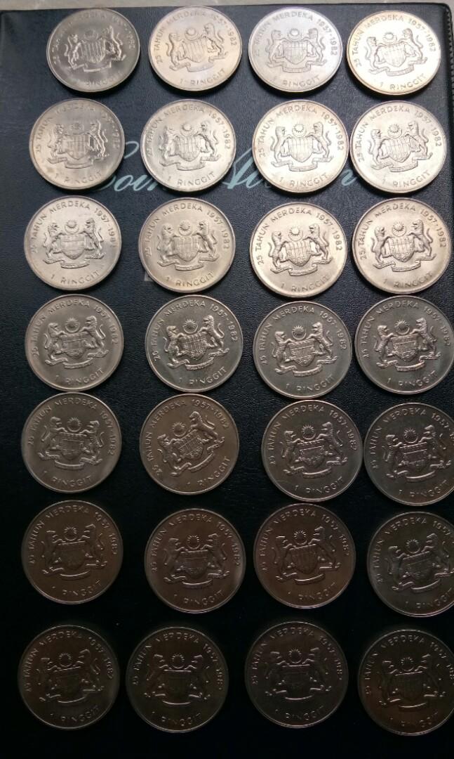 BU - UNC 1982 Old 1 Ringgit New Coin Currency RM 1 Malaysia RM 1.00 ...