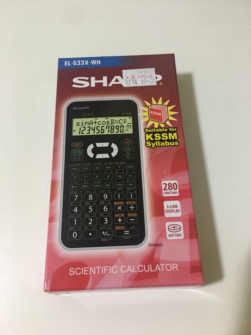 Sharp Calculator EL-533X-WH APPROVED FOR EXAM , Computers & Tech ...