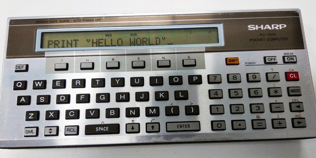 Sharp PC-1500 Pocket Computer, Furniture & Home Living, Kitchenware ...