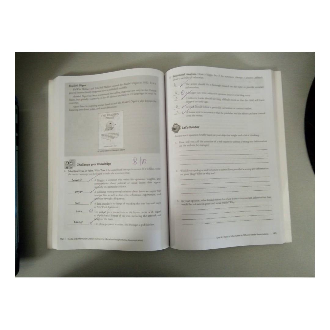 SHS Textbook - Media and Information Literacy, Hobbies & Toys, Books ...