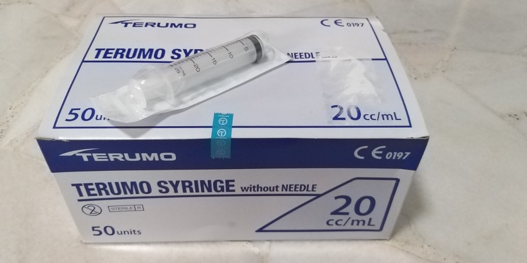 Terumo syringe 20 ml sterile individually packs (50 pieces), Health & Nutrition, Medical ...