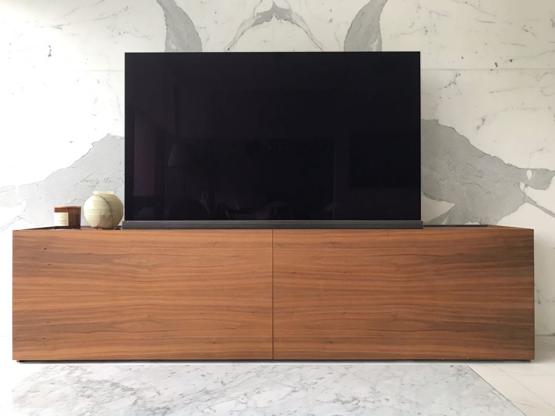 TV Console/ sideboard with sliding door features, Furniture & Home ...