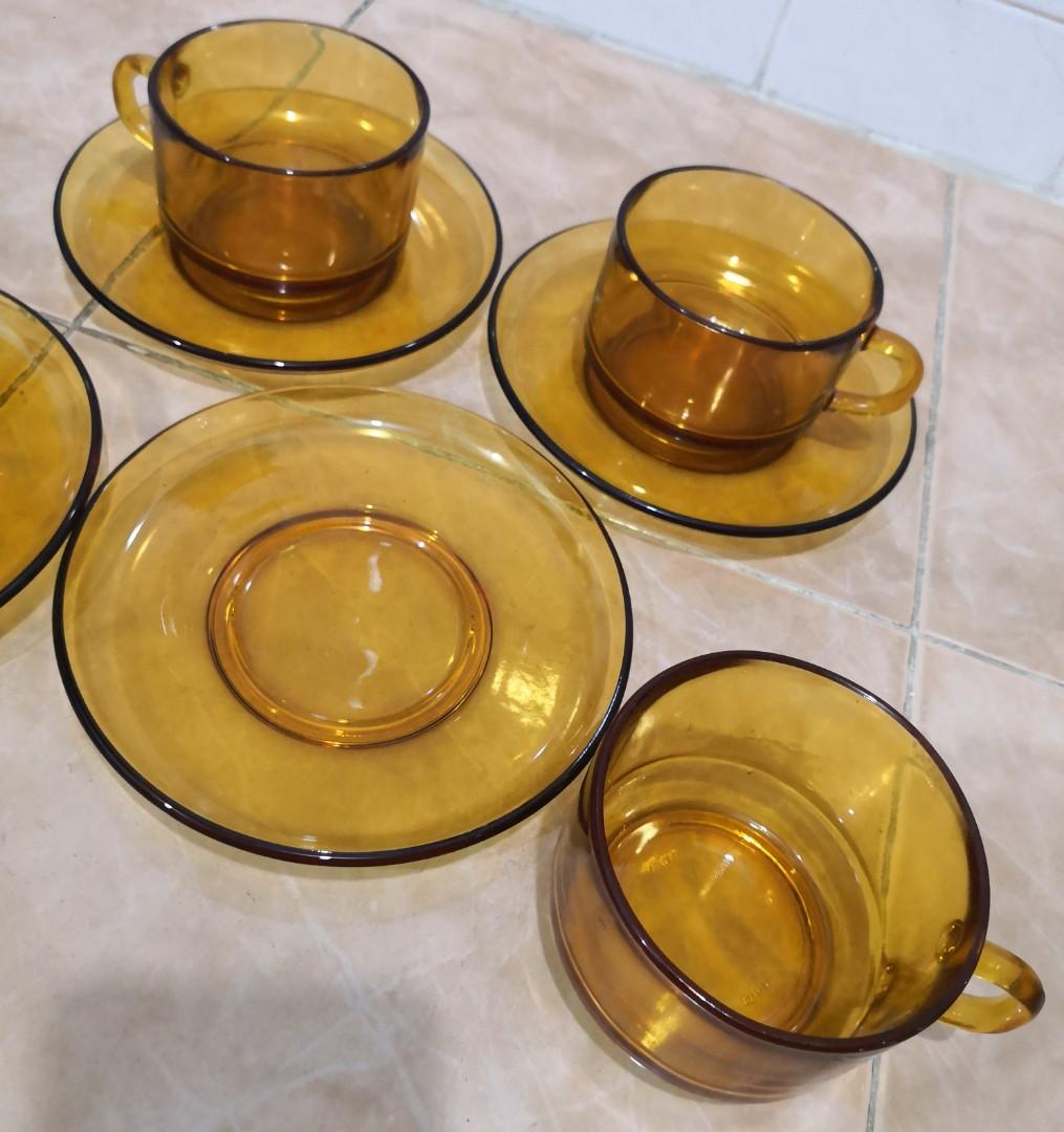 vintage retro vereco tea set 4, Furniture & Home Living, Kitchenware & Tableware, Coffee & Tea ...