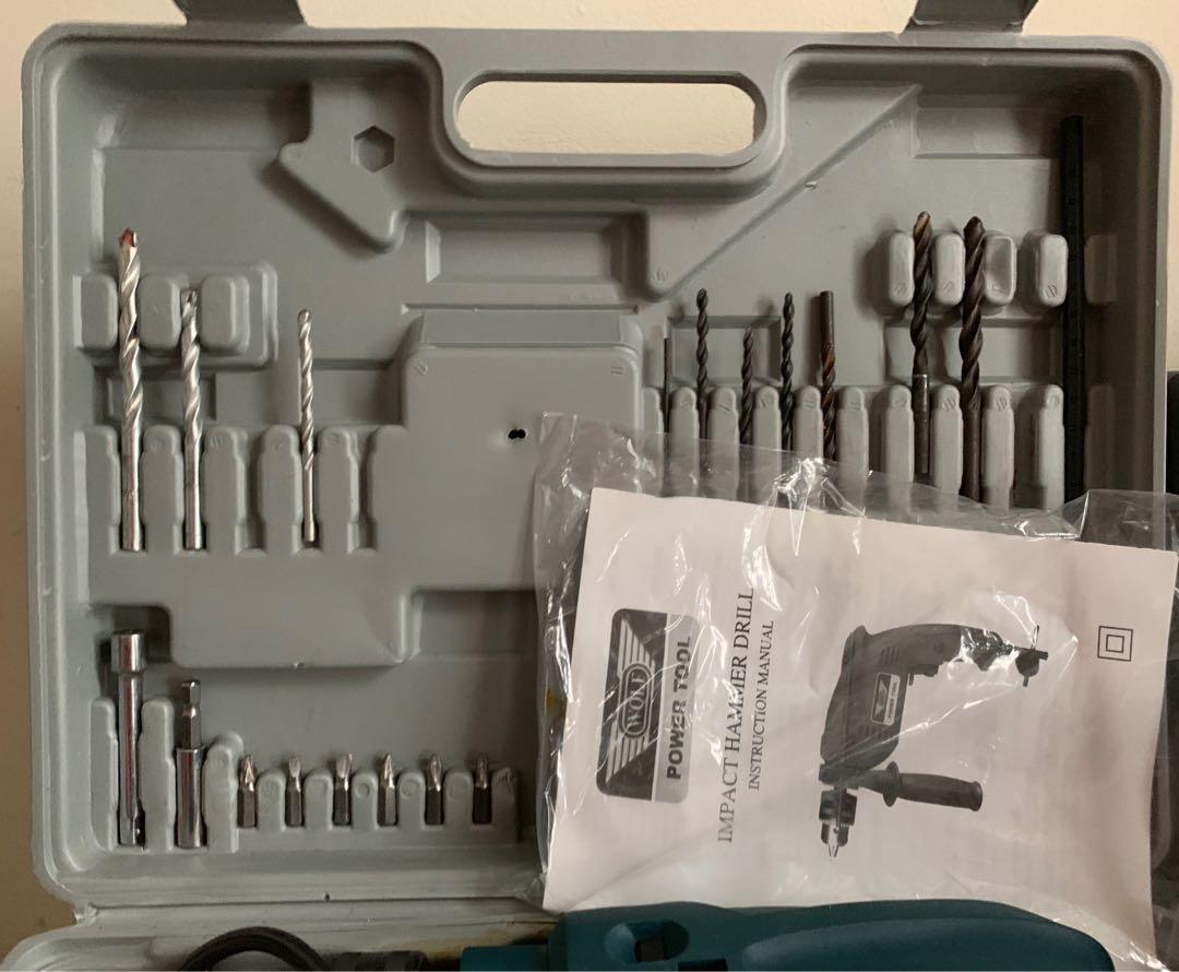 WOLF POWER TOOL Rotary Impact Hammer Drill 600W 13mm & 2800RPM, Design ...