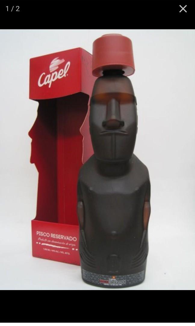 罕有 CAPEL PISCO RESERVA MOAI 40% 1L, 嘢食 & 嘢飲, 酒精飲料 - Carousell