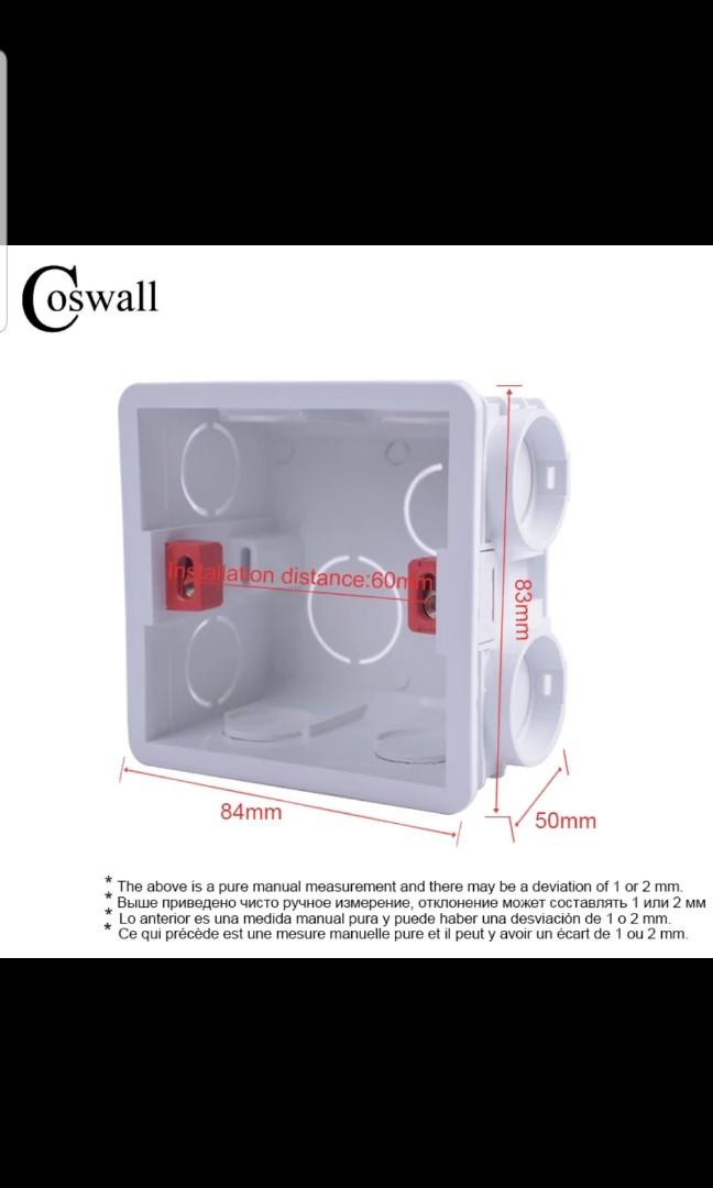 Adjustable Mounting Box Internal Cassette 86mm*83mm*50mm For 86 Type ...