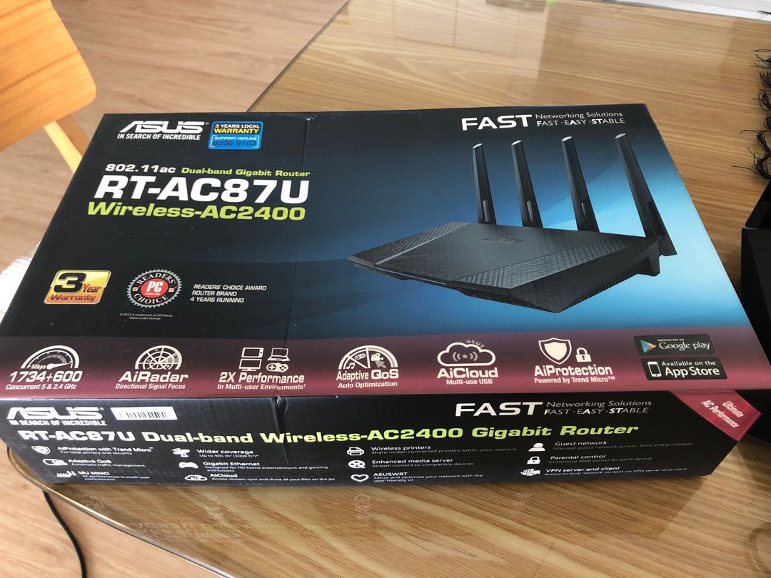 Asus RT-AC87U Router, Computers & Tech, Parts & Accessories, Networking ...