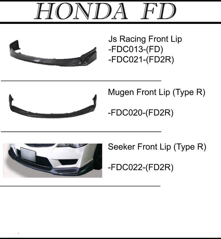 Civic FD FD2R Carbon Bonnet Boot Fender Grille Cover Skirt Spoiler, Car ...