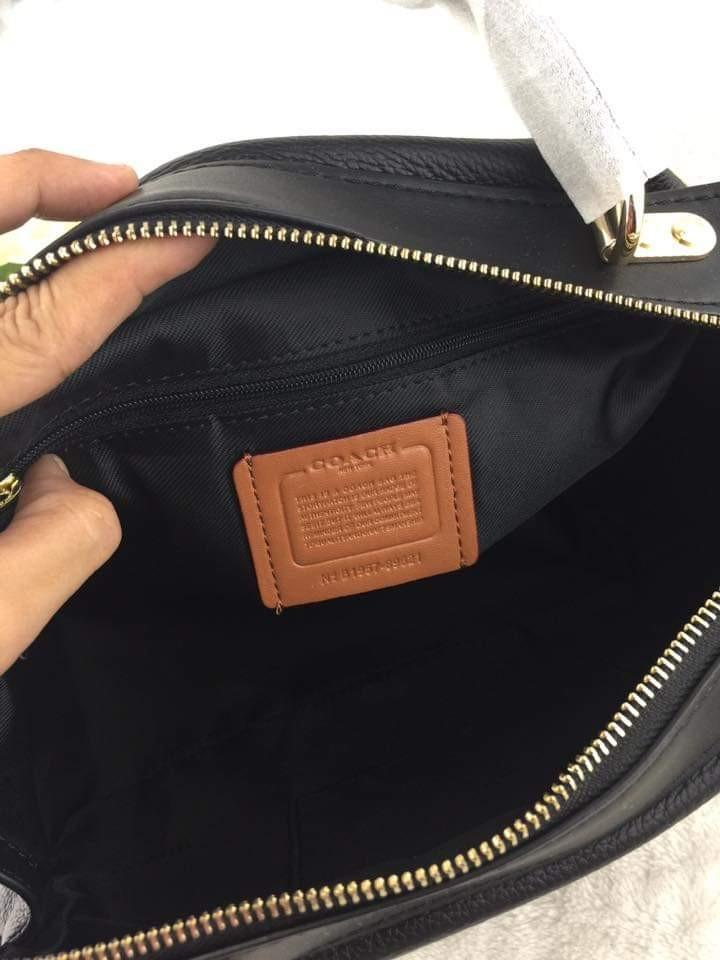 Coach Lane Satchel Black/Gold, Luxury, Bags & Wallets on Carousell