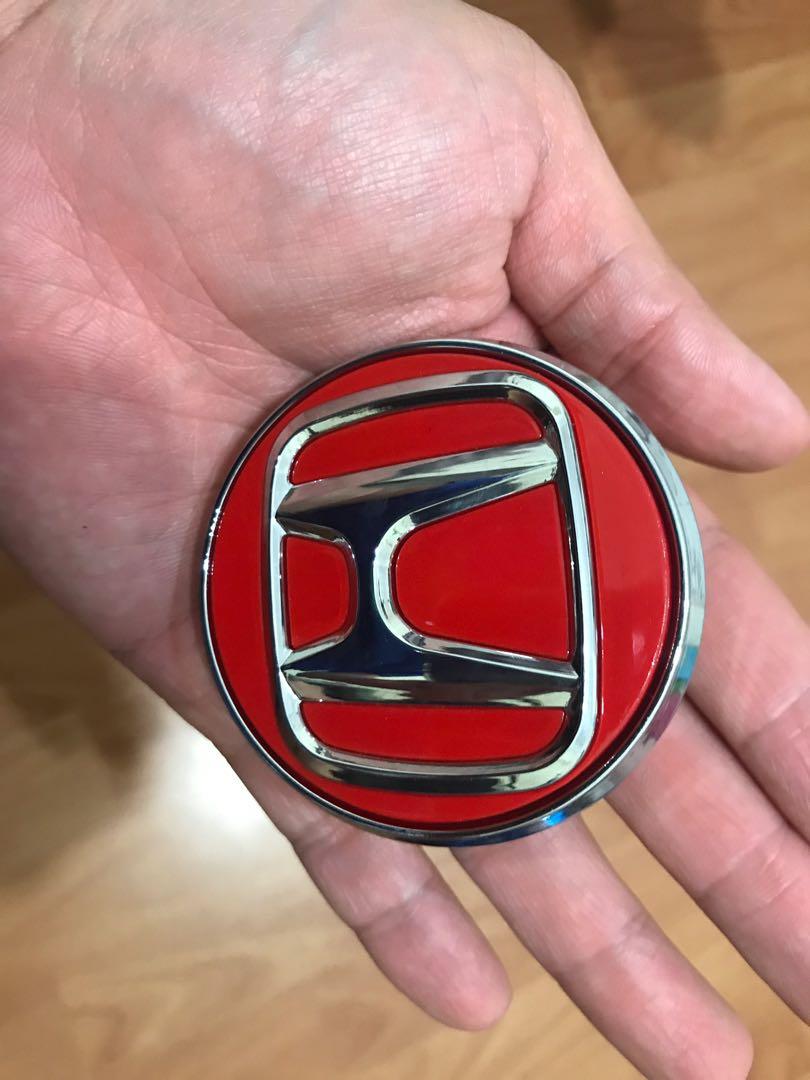 Honda Red Wheel Emblem with blue LED light up, Car Accessories ...