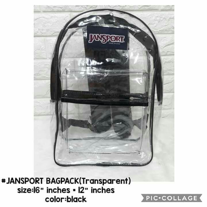 Jansport Clear Backpack, Women's Fashion, Bags & Wallets, Backpacks on ...