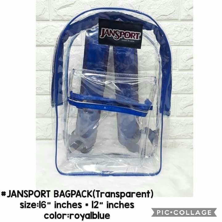 Jansport Clear Backpack, Women's Fashion, Bags & Wallets, Backpacks on ...