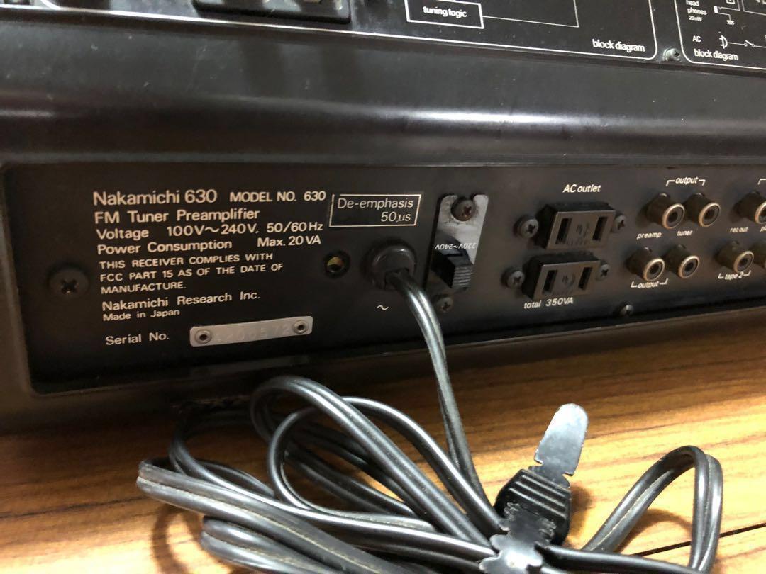 Legendary Nakamichi 630 Pre amplifier and tuner, Audio, Other Audio ...