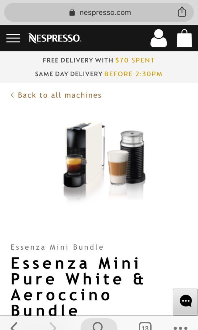 Nespresso Essenza Mini Bundle, TV & Home Appliances, Kitchen Appliances ...