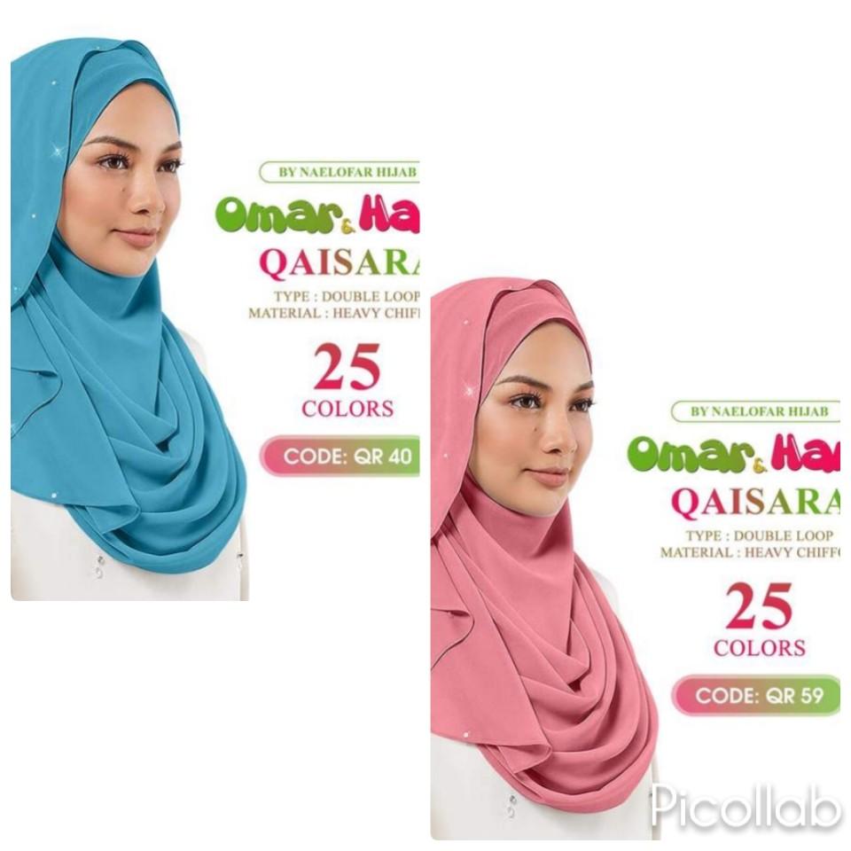 Omar & Hana Qaisara Collection, Double Loop, Women's Fashion, Muslimah Fashion, Hijabs on Carousell