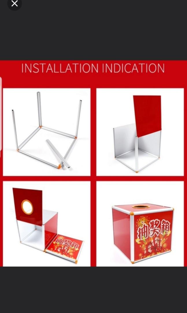 RESTOCK! Portable lucky draw box (Transparent design), Everything Else ...