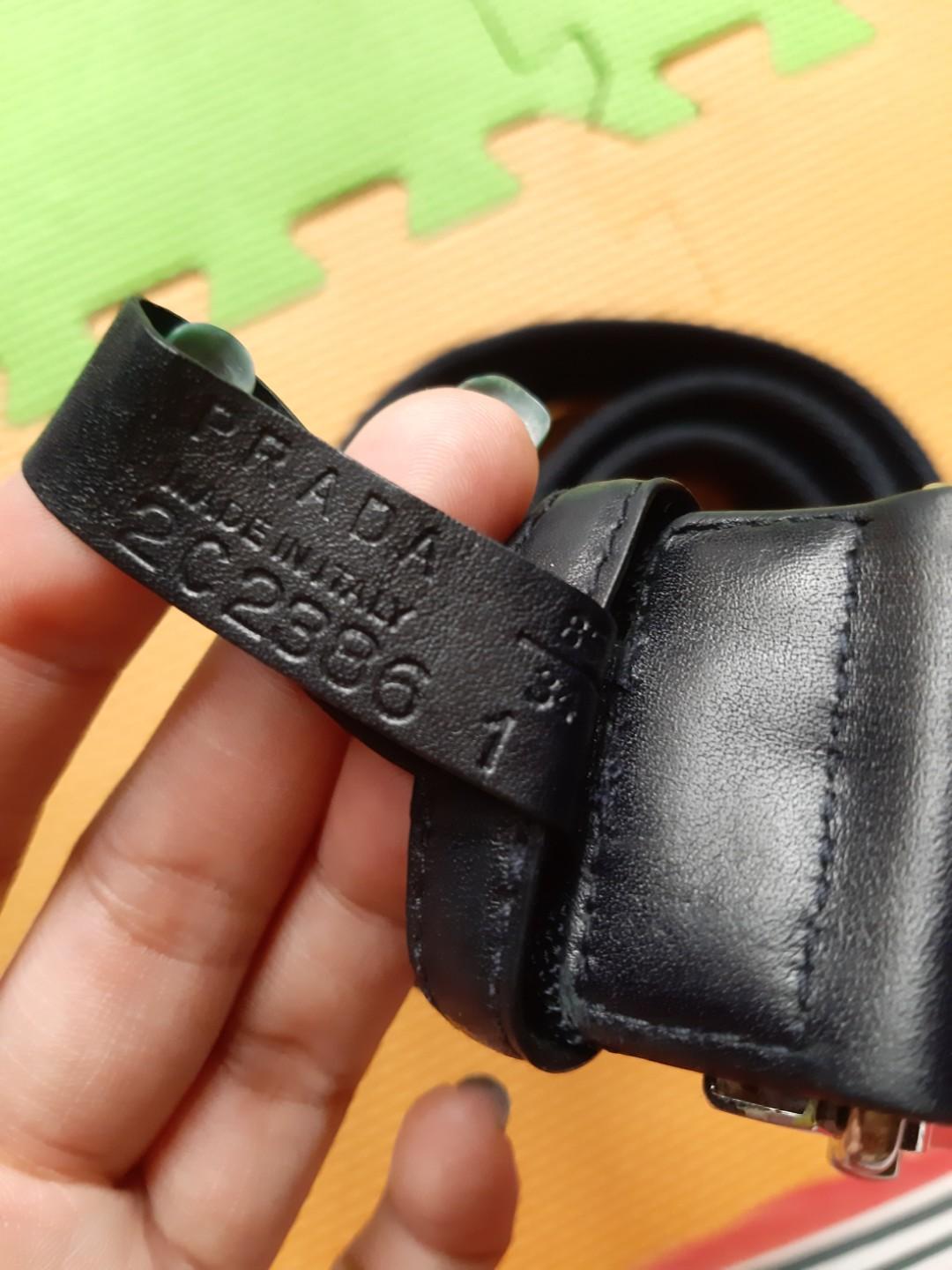 Prada Dark Blue Garrison Belt, Men's Fashion, Watches & Accessories ...