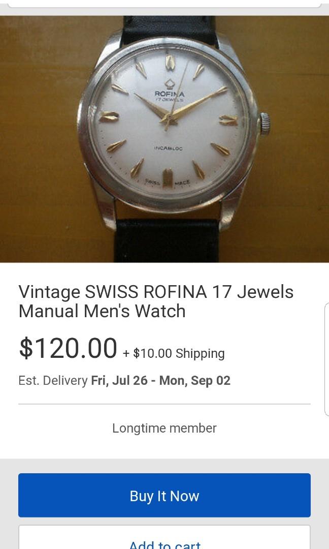 Rofina Automatic with locking crown Japan, Women's Fashion, Muslimah ...