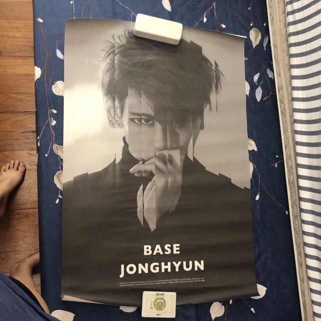 Shinee Jonghyun Base Poster 1 X Ver 1 And 1 X Ver 2 Has Some Defects