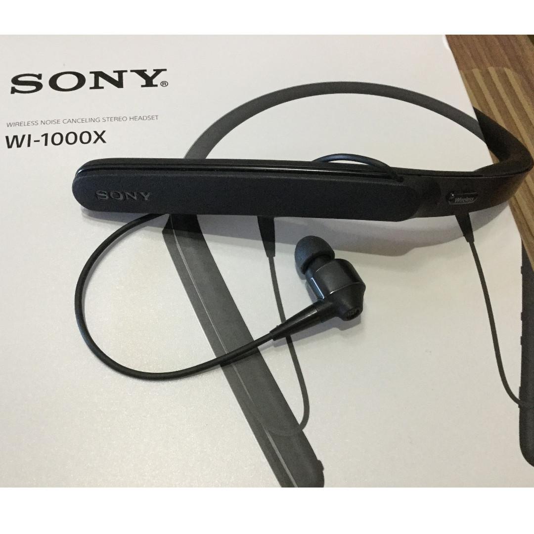 Sony WI-1000X Wireless Noise Cancelling Stereo Headset, Audio ...
