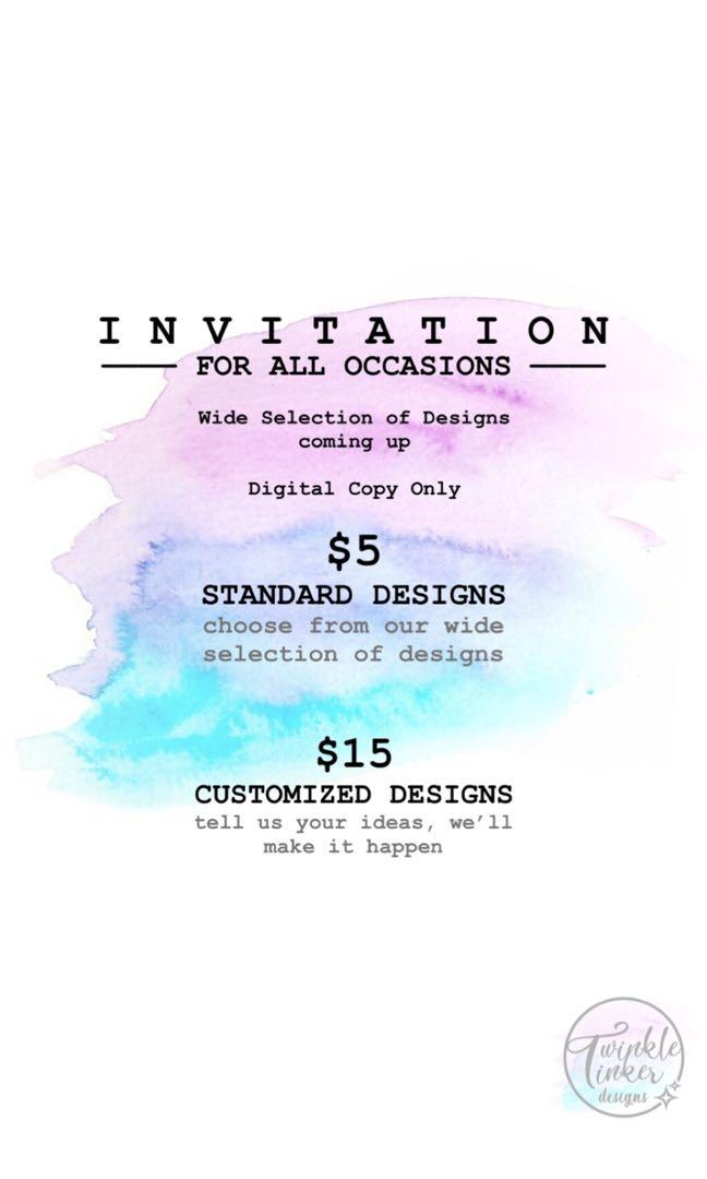 VINTAGE INVITATION DESIGN (softcopy only), Hobbies & Toys, Stationery & Craft, Art & Prints on ...