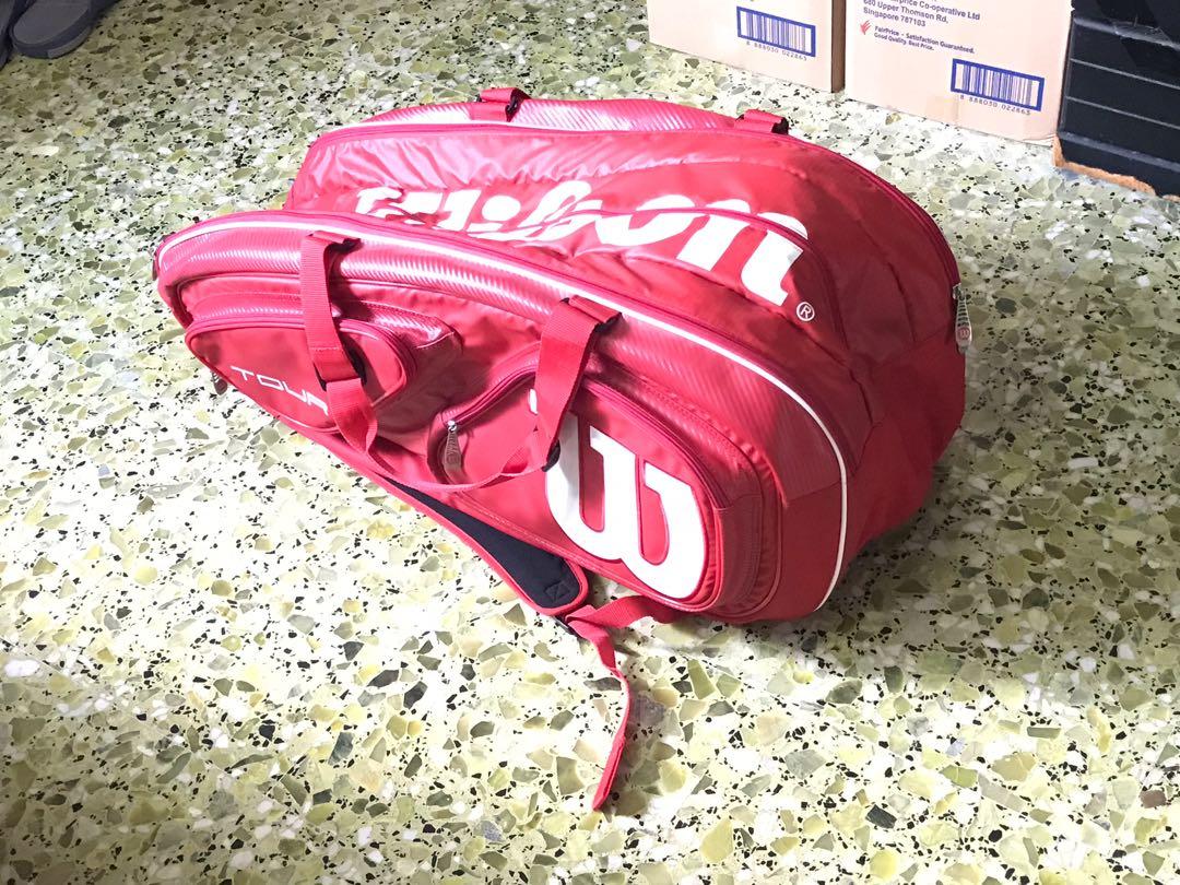 Wilson Tennis Bag - Red, Sports Equipment, Sports & Games, Racket ...