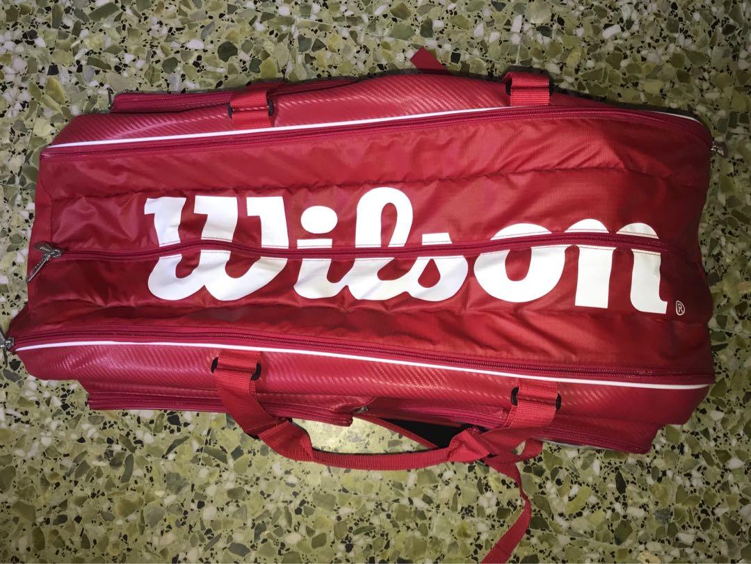 Wilson Tennis Bag - Red, Sports Equipment, Sports & Games, Racket ...