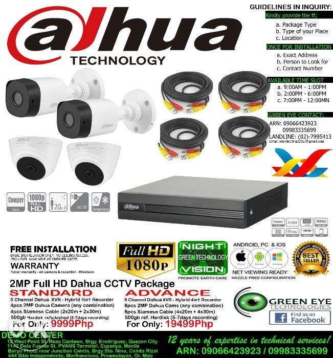 Super Cheap 4 Cameras 2MP Dahua CCTV Set with Installation Promo ...