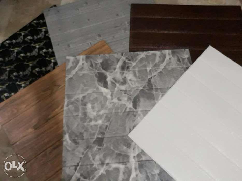 3D PE Foam wood marble and bricks design wallpaper, Furniture & Home ...