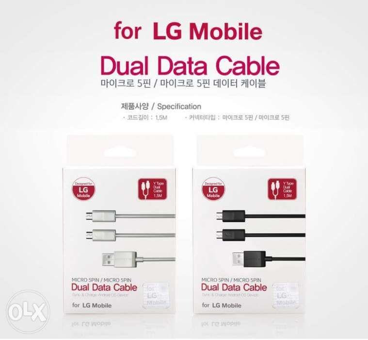 Dual port usb cable Lg mobile, Mobile Phones & Gadgets, Mobile & Gadget ...