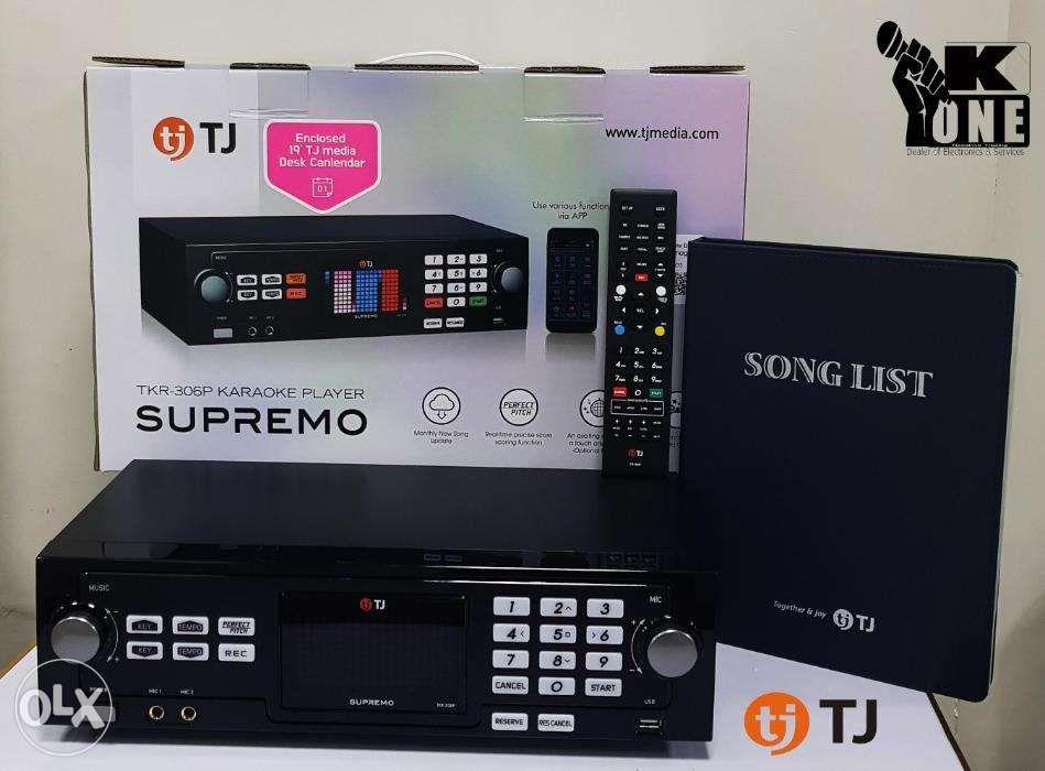 TJ Media TKR306P SUPREMO HDD Karaoke 1TB Free 2 Wired Microphone, Audio ...