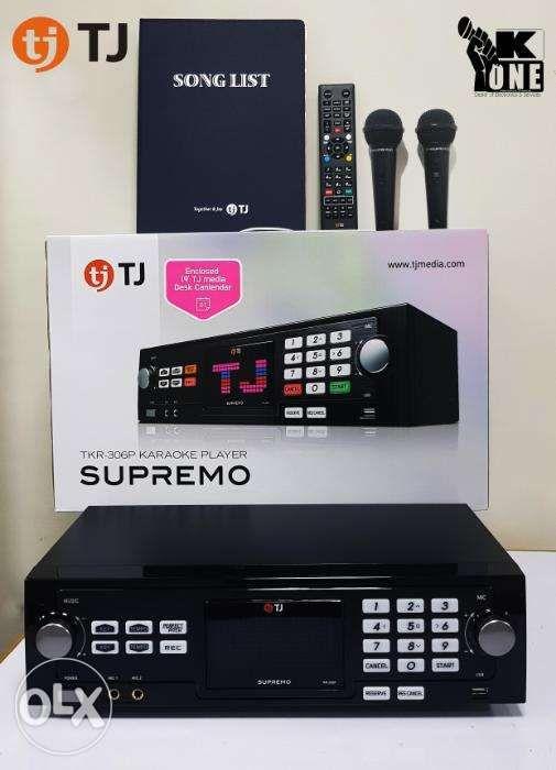 TJ Media TKR306P SUPREMO HDD Karaoke 1TB Free 2 Wired Microphone, Audio ...