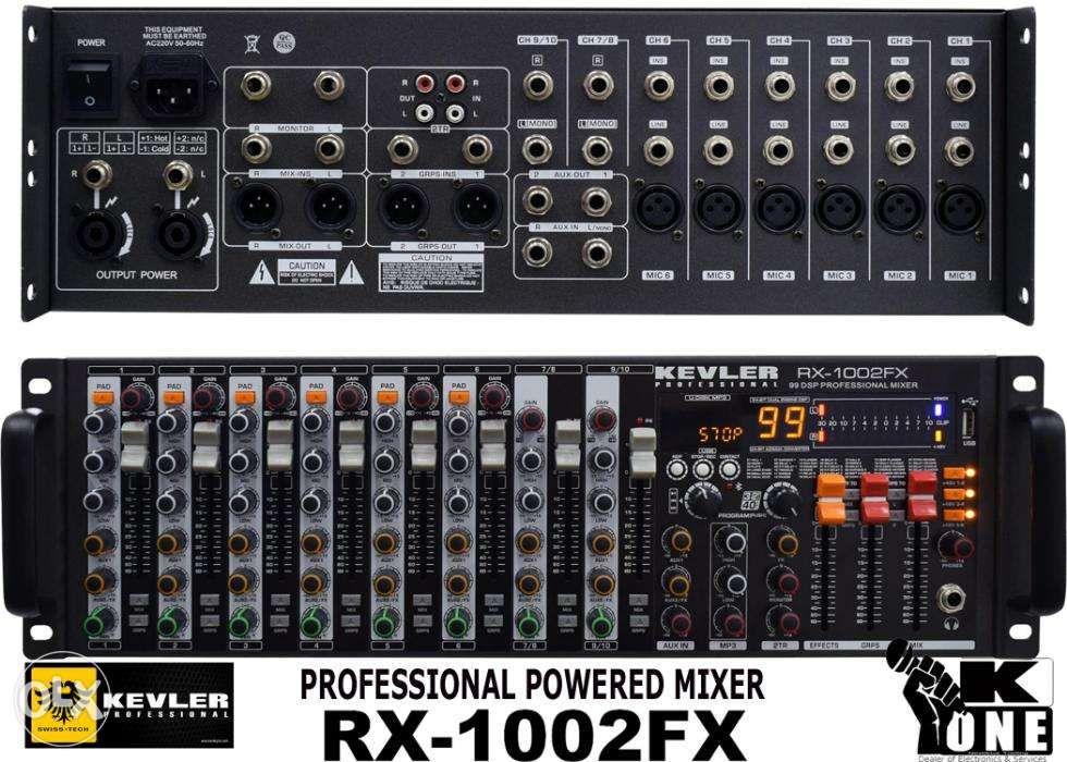 KEVLER RX1002FX 10 Channel Professional Powered Mixer, Audio, Other ...