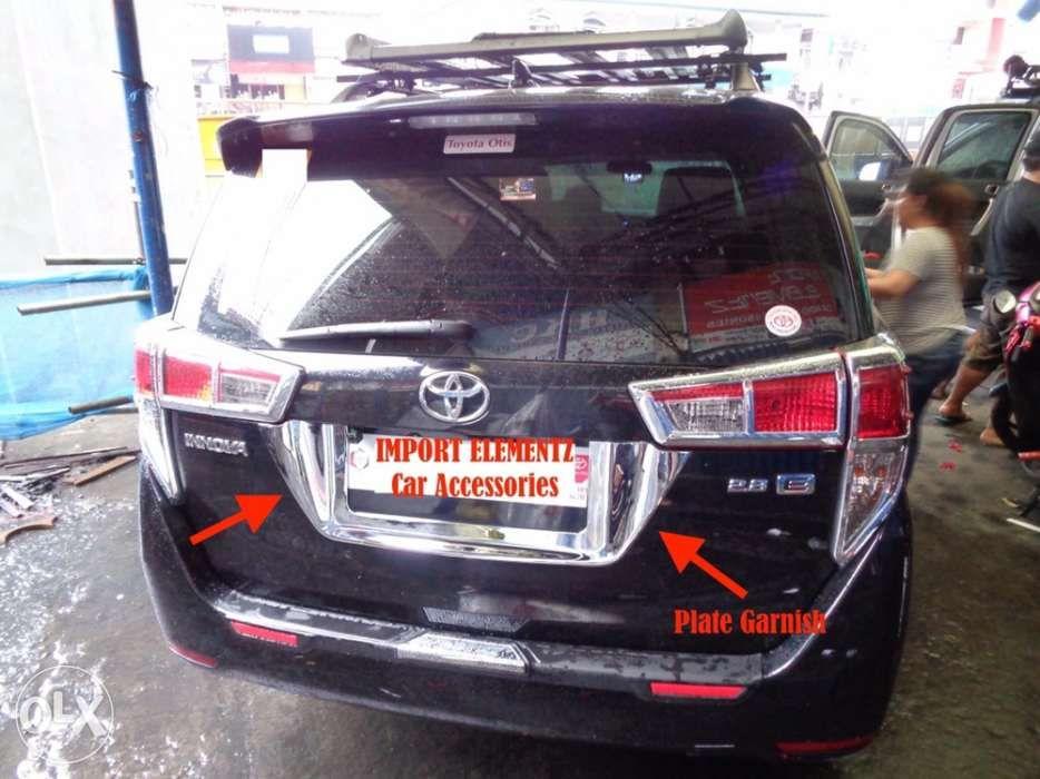 2016 to 2020 Toyota Innova License Plate Chrome Trim Garnish Stepsill ...