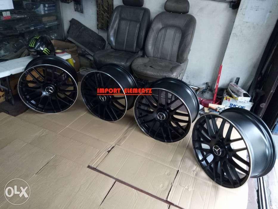 AMG MAGS 20 Inch 5 Holes Black pcd 112 Mercedes benz Staggered 5x112 ...