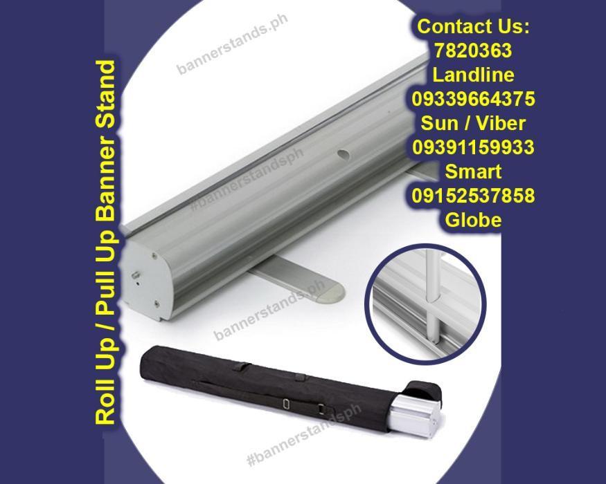 Roll Up Banner Stand Mechanism Only Pull Up Standee, Furniture & Home ...