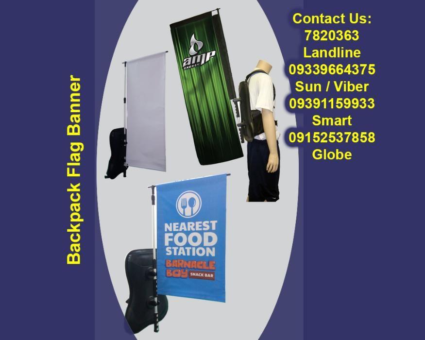 Backpack Flag Banner Back Pack Flying X Banner, Men's Fashion, Bags ...