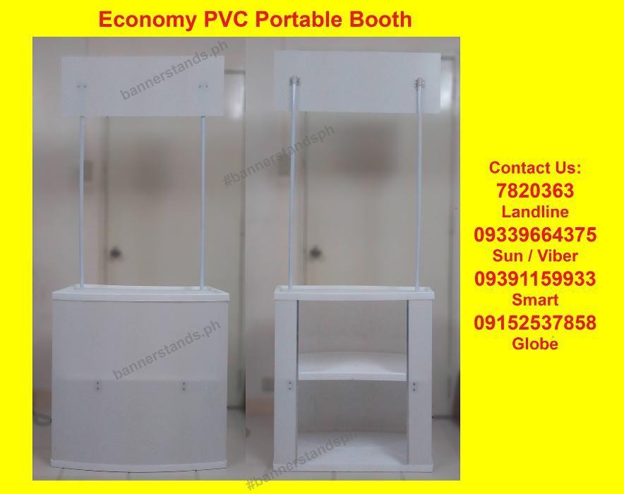 Portable Booth Sampling Table Collapsible Plastic PVC Promotion Booth ...