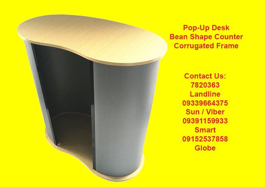 Collapsible Table Pop Up Desk Portable Promotional Booth Promo Counter ...