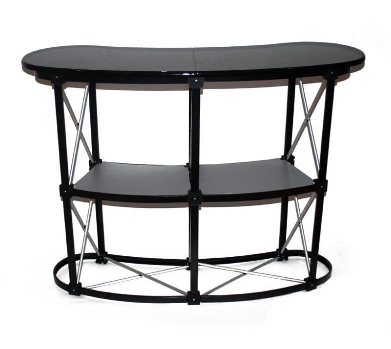 Premium Pop Up Desk Table Portable Counter Exhibit Sampling Booth Bean ...