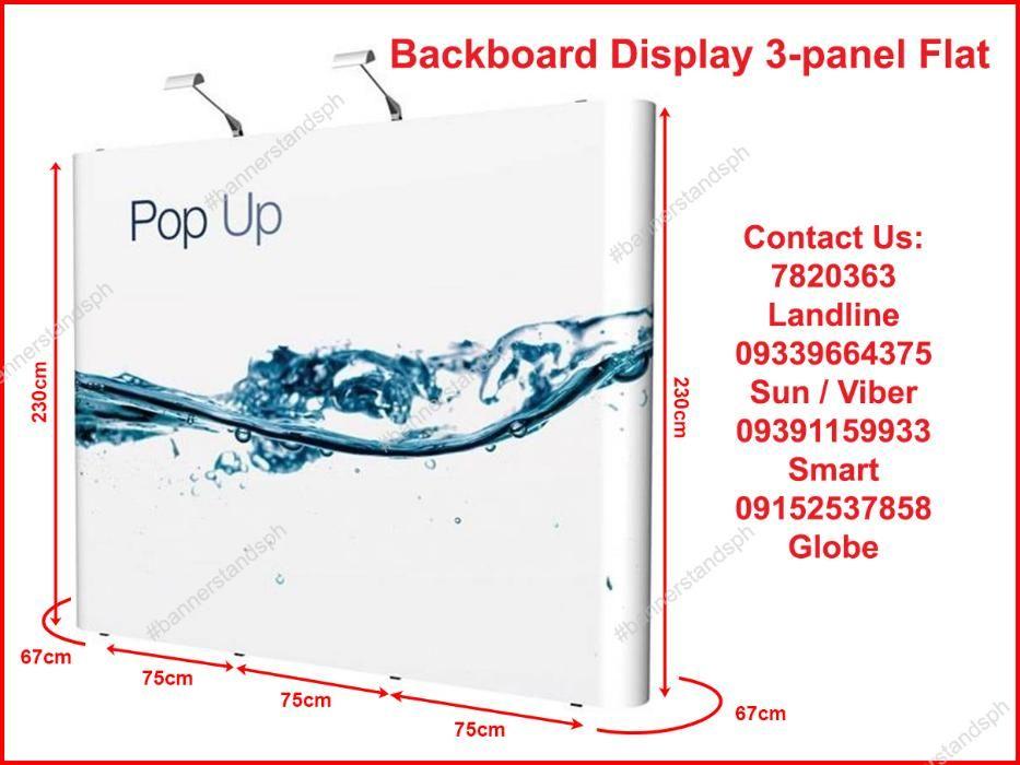Flat Backboard Pop Up Wall Exhibit Display Portable Backdrop Aluminum ...