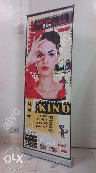 Roll Up Banner Stand 60cm x 160cm with Tarpaulin Print Standee Rollup ...
