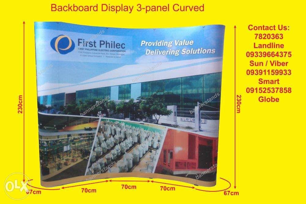 Display Wall Curved Exhibit Backdrop Pop Up Portable Backboard PVC ...